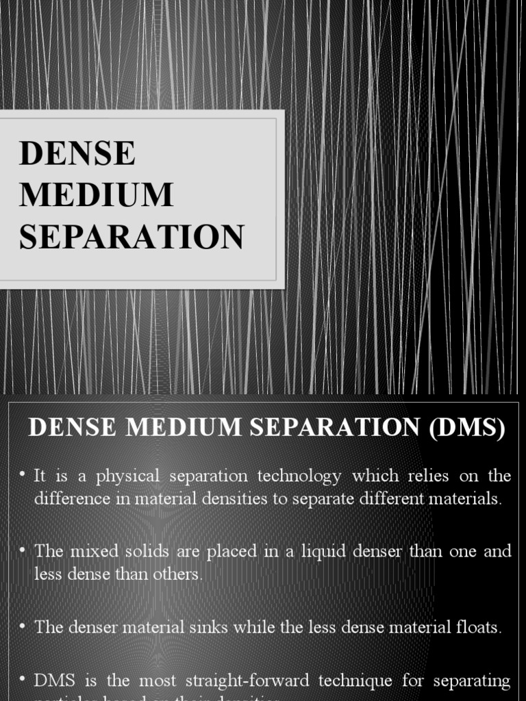 Dense Medium Separation Techniques | PDF | Applied And ...