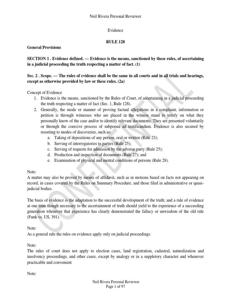 Evidence Reviewer | PDF | Burden Of Proof (Law) | Evidence (Law)