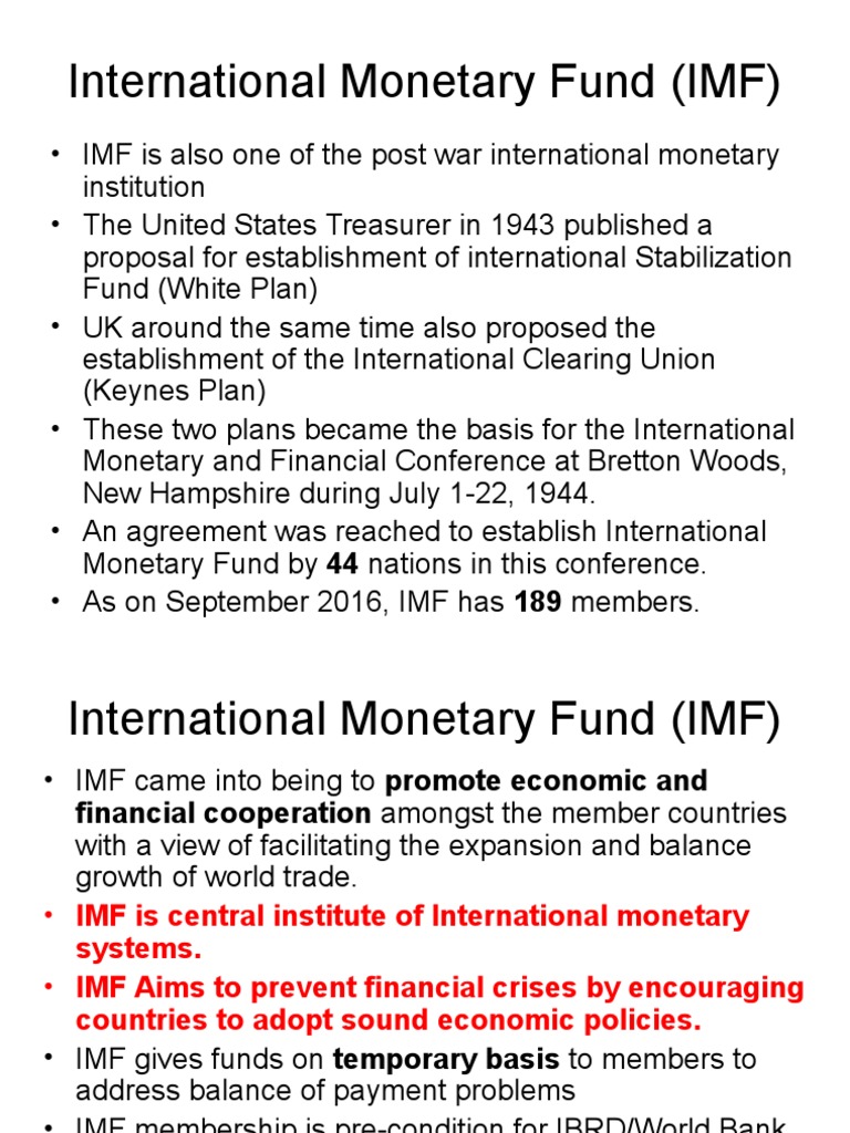 IMF | PDF | Special Drawing Rights | Heavily Indebted Poor Countries