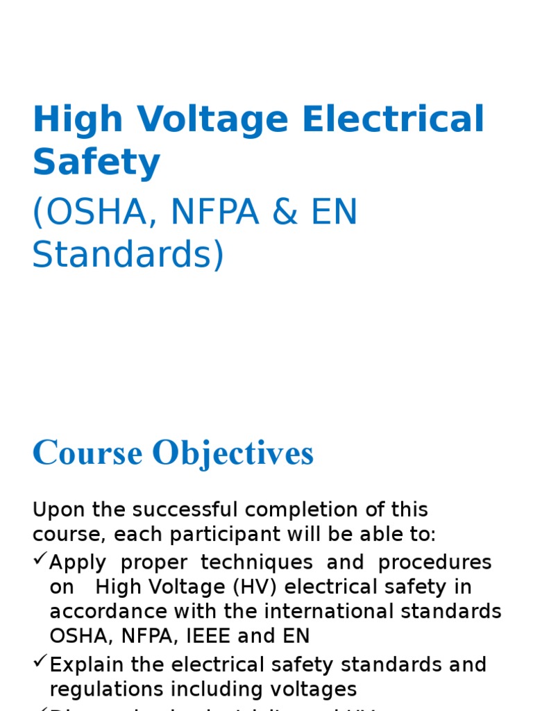 High Voltage Electrical Safety Training | PDF | High Voltage | Electric Arc