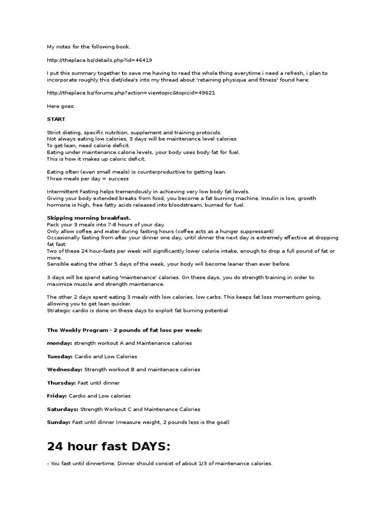 Kinobody Shredding Program Notes | PDF | Dieting | Strength Training