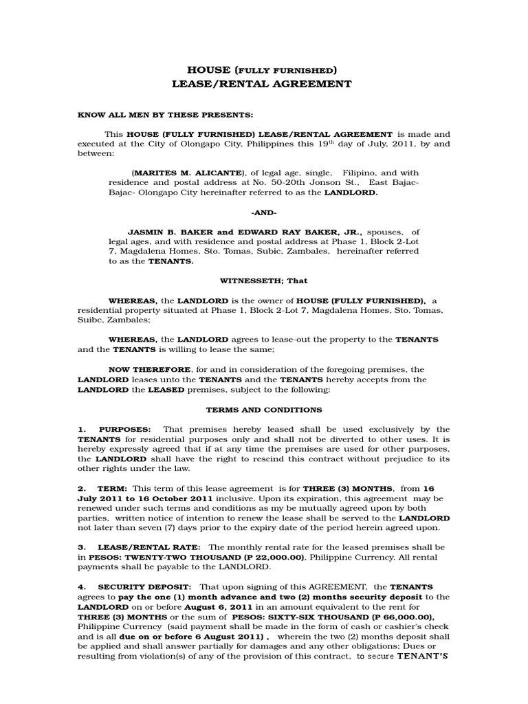 House Rental Agreement | Lease | Leasehold Estate | Free 30-day Trial ...