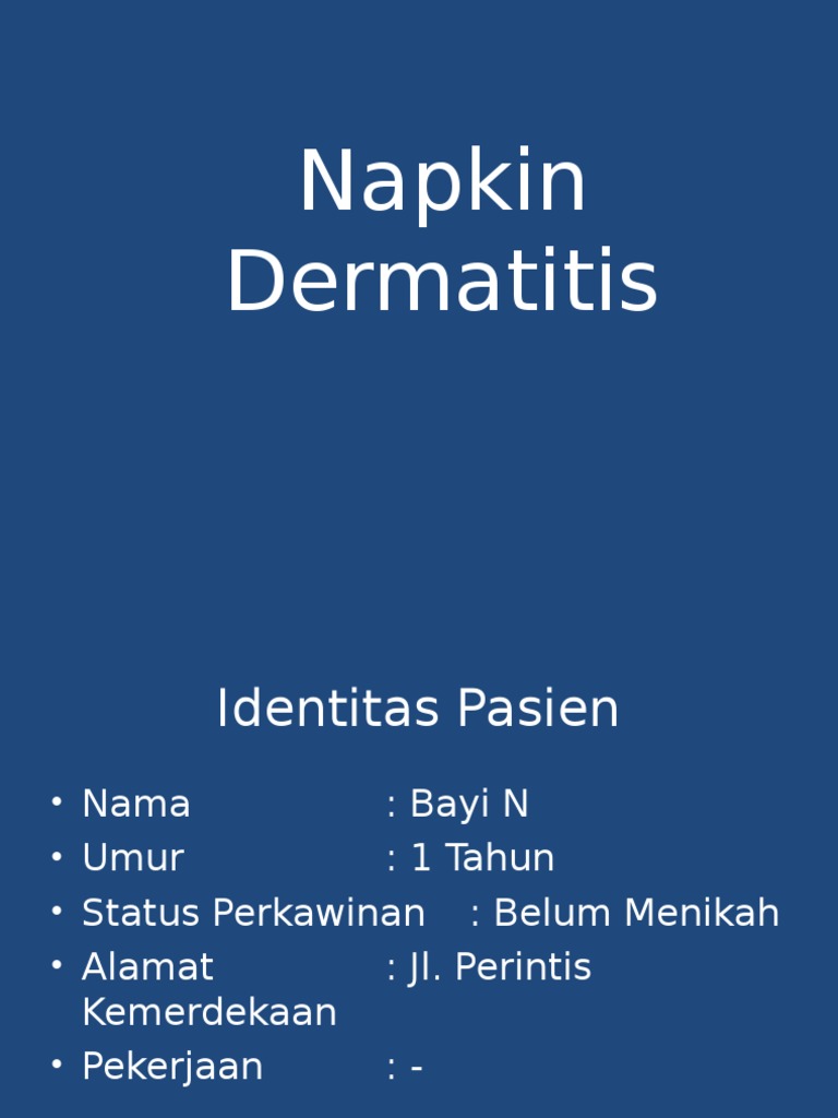 Napkin Dermatitis pada Bayi 1 Tahun | PDF