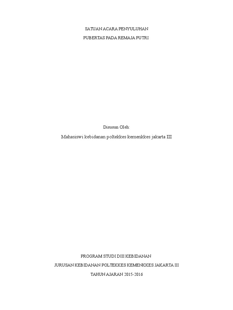 Sap Pubertas | PDF | Sains & Matematika