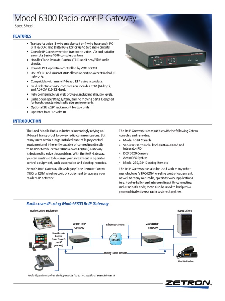 005-1400 RoIP Gateway | Gateway (Telecommunications) | Network Packet
