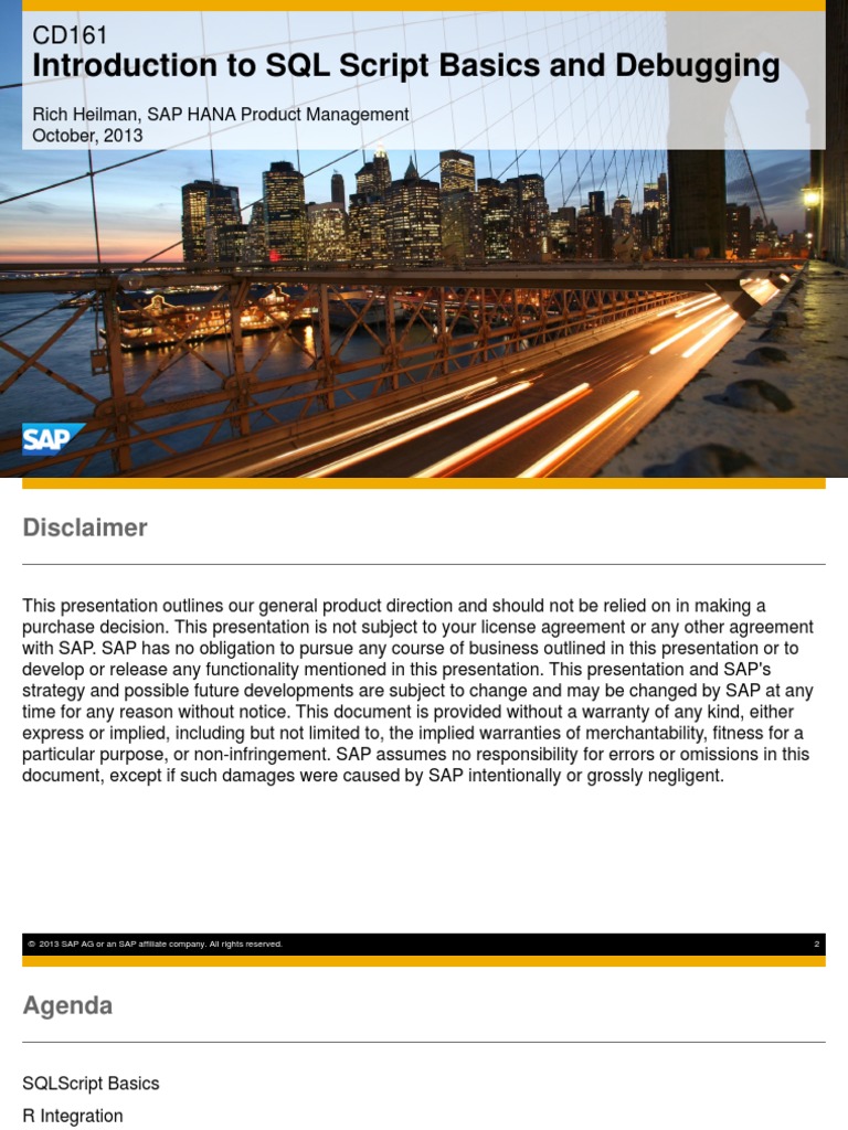 SQL Script - Debugging PDF | PDF | Computers
