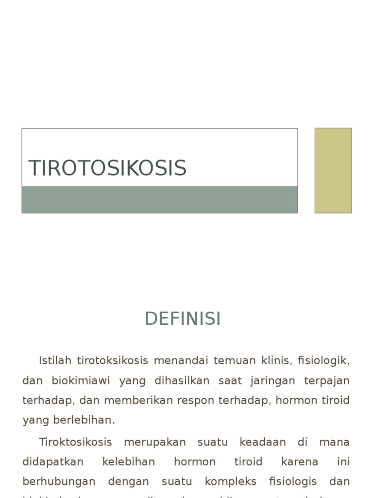 Tirotoksikosis | PDF