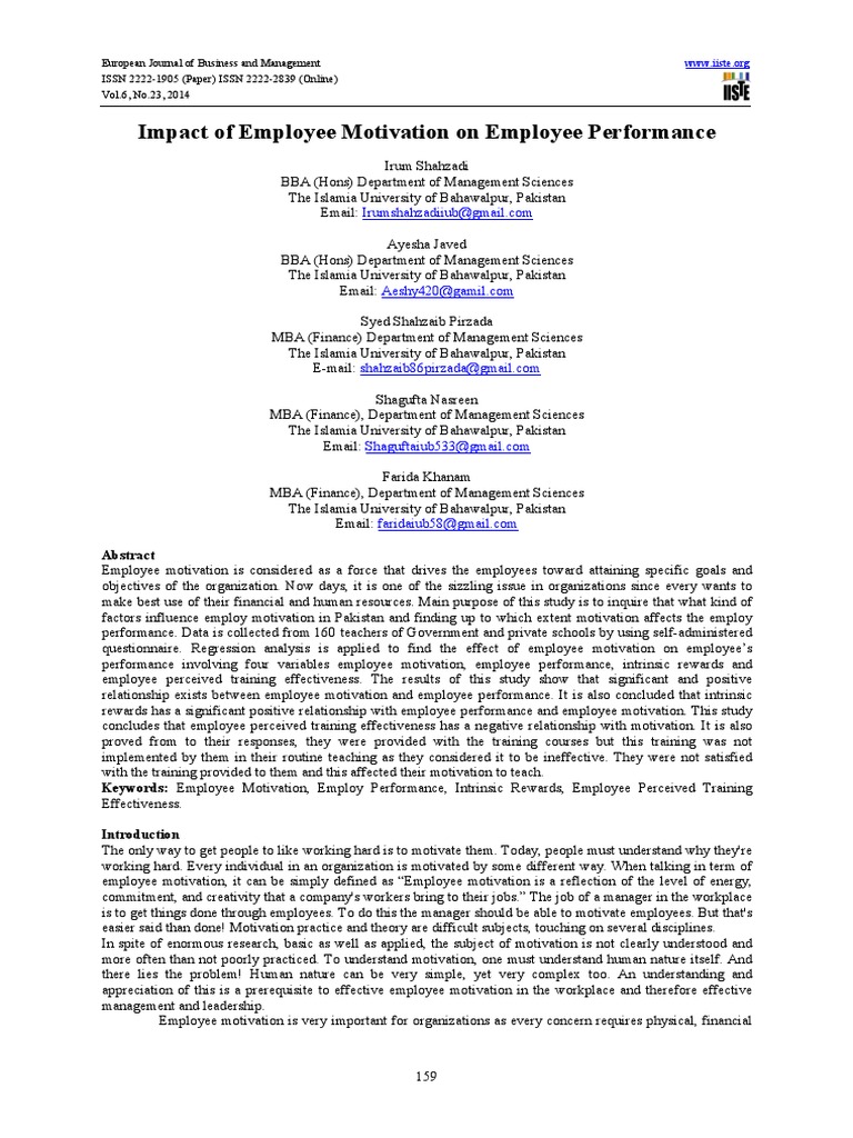 Employee Motivation Questionnaire | PDF | Motivation | Motivational