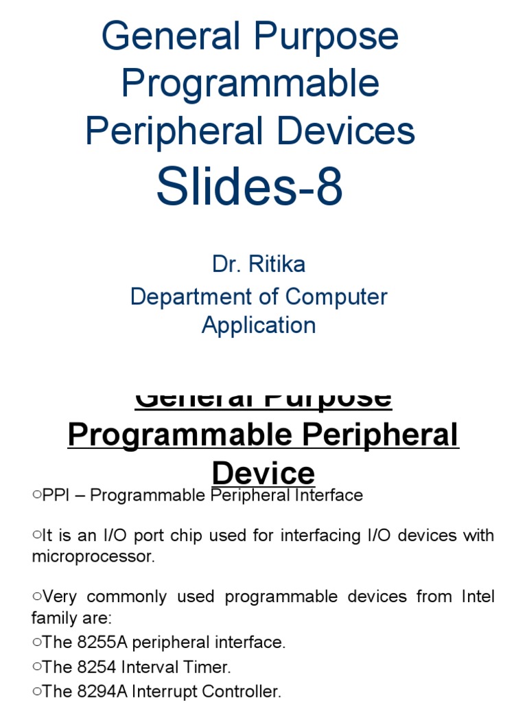 General Purpose Programmable Peripheral Devices | PDF | Input/Output ...