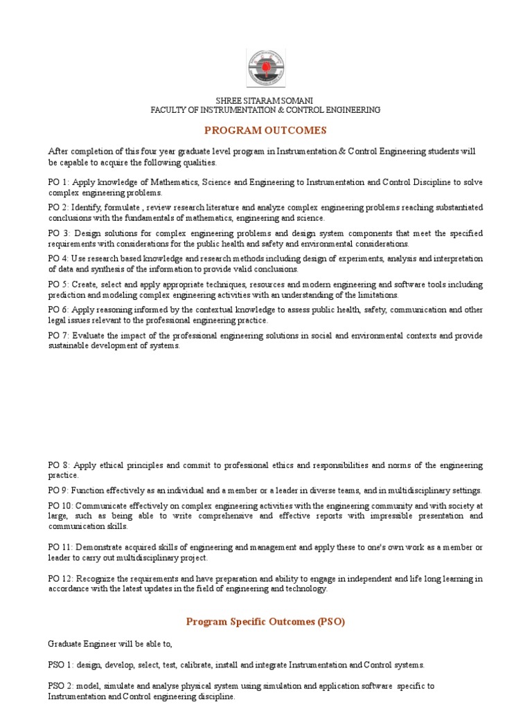 De 1a Co Po Pso Mapping | PDF | Engineering | Educational Psychology