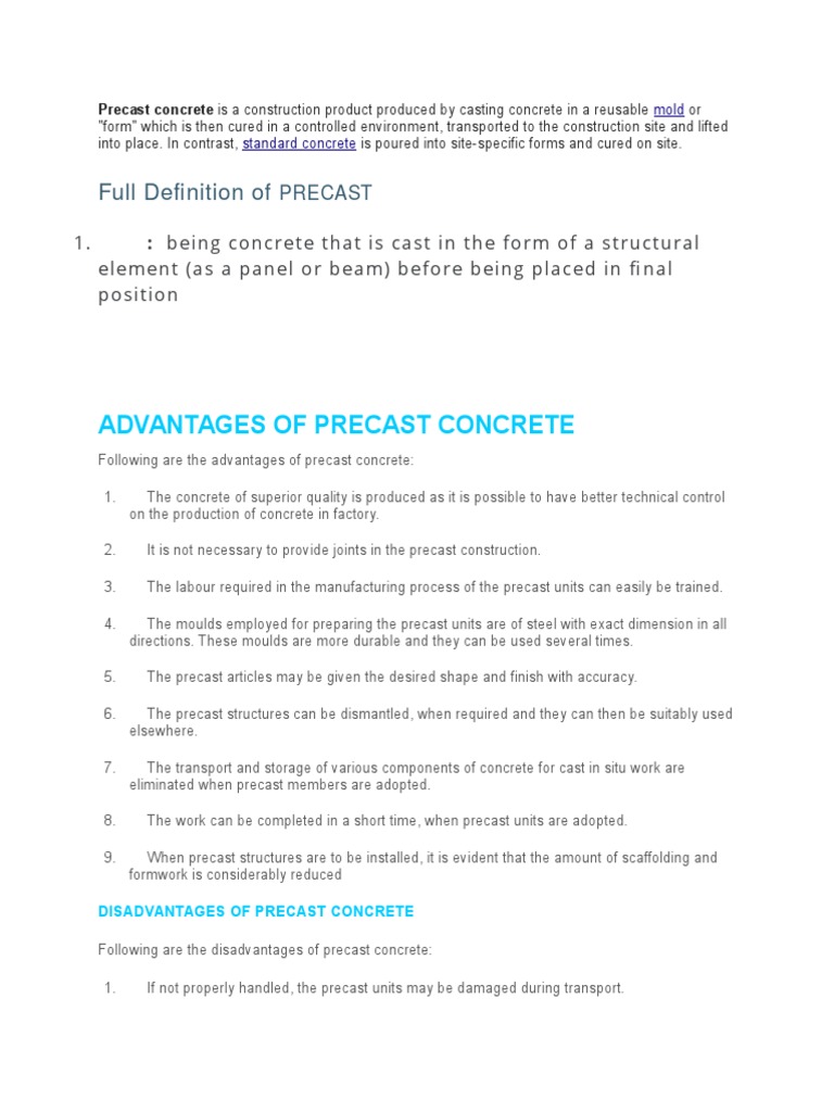 Precast Concrete | PDF | Precast Concrete | Beam (Structure)