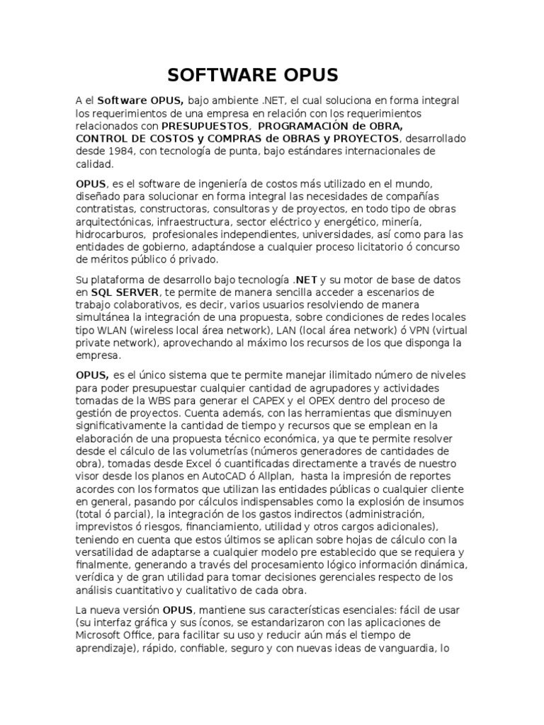 Software Opus | PDF | Red privada virtual | Software