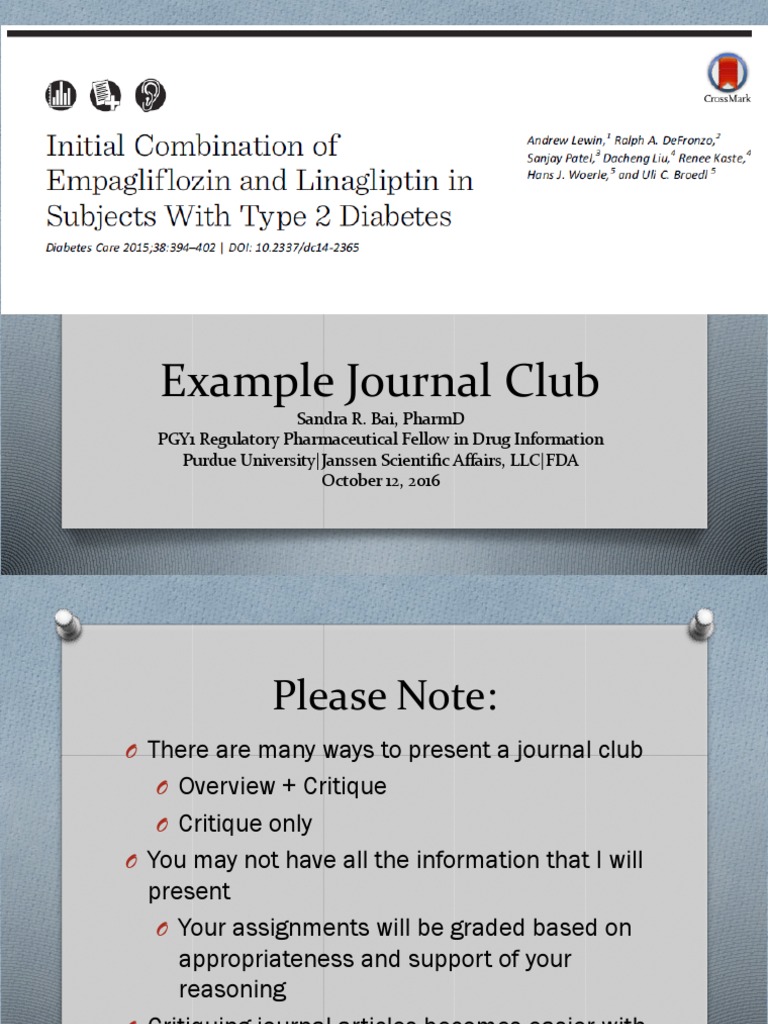 10 12 16 Journal Club Example | PDF | Diabetes Mellitus Type 2 ...