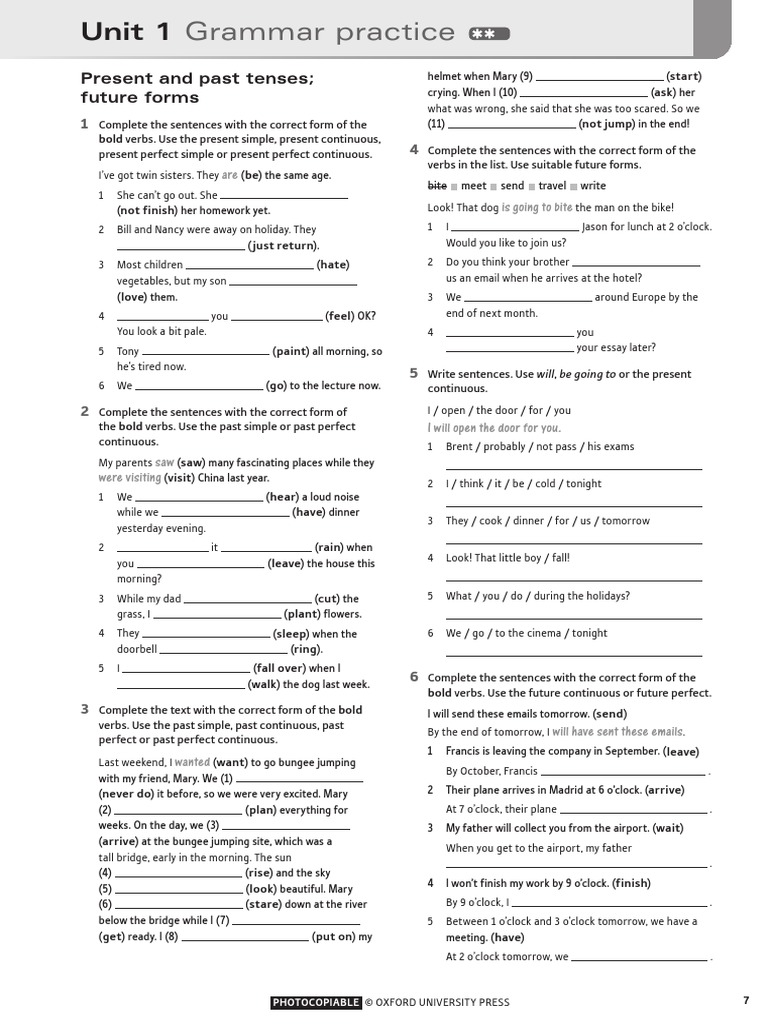 Grammar Unit 1 2star PDF | PDF