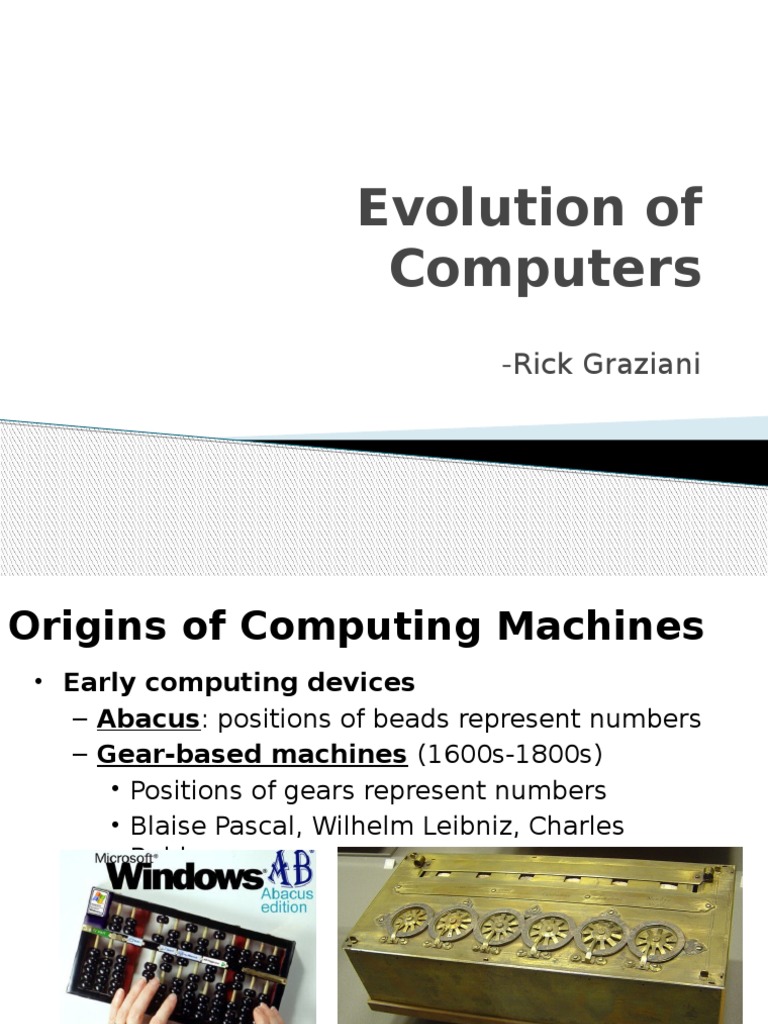 Evolution of Computers | PDF | Integrated Circuit | Transistor