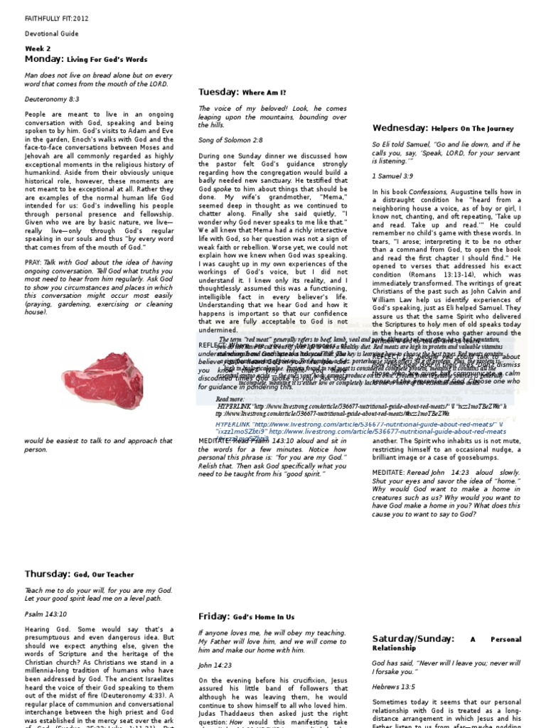 Faithfully Fit Dev. 2 | PDF | God | Diet (Nutrition)
