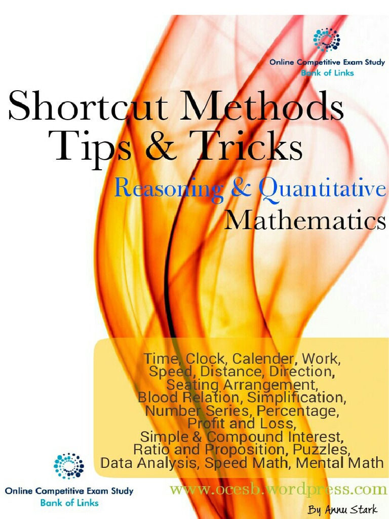 Shortcut Methods Tips and Tricks | PDF | Percentage | Clock