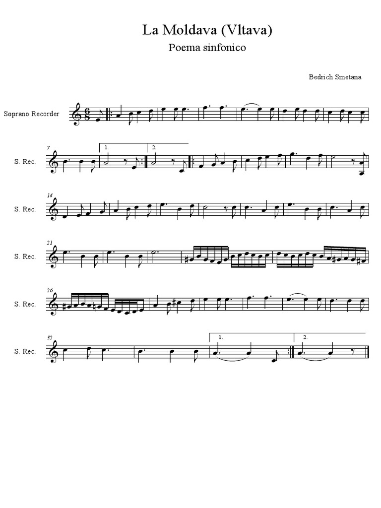 Smetana Moldava Recorder | PDF