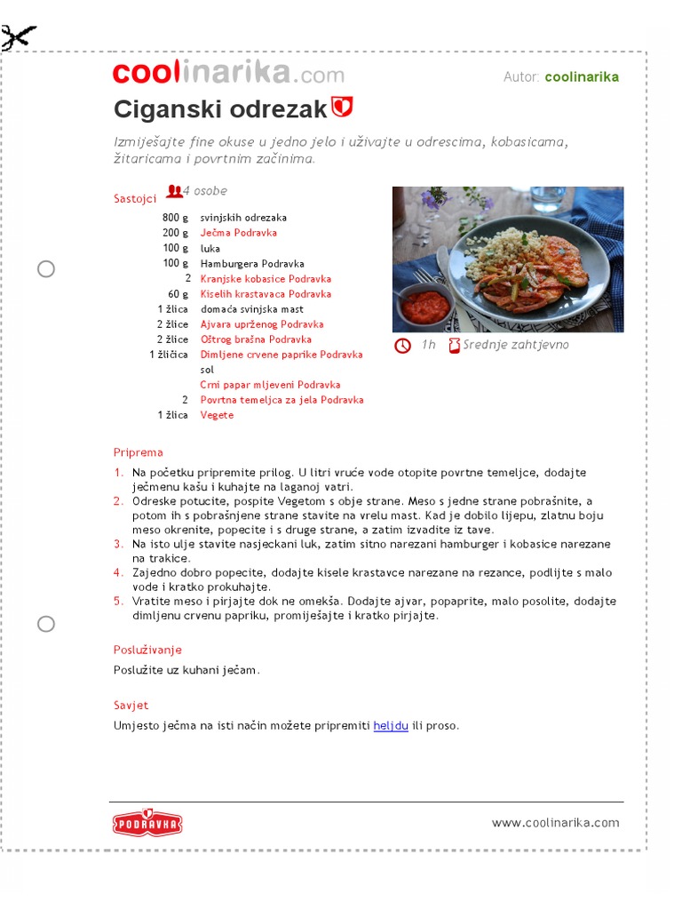 Ciganski Odrezak | PDF