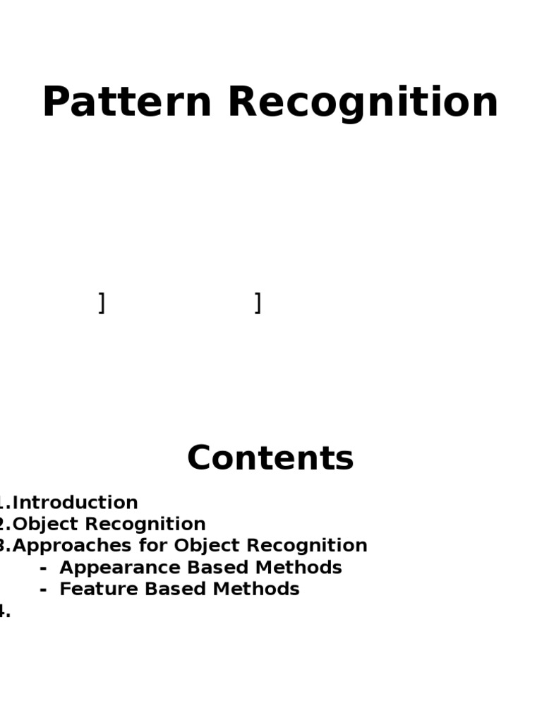 Digital Image & Object Recognition | PDF | Pattern Recognition | Futurology
