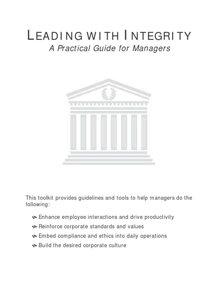 Leading With Integrity | PDF | Leadership | Regulatory Compliance