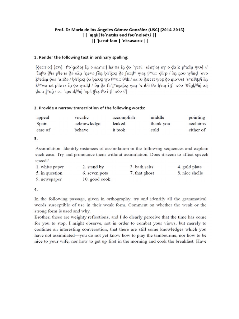 Render The Following Text in Ordinary Spelling | PDF | Language Arts ...