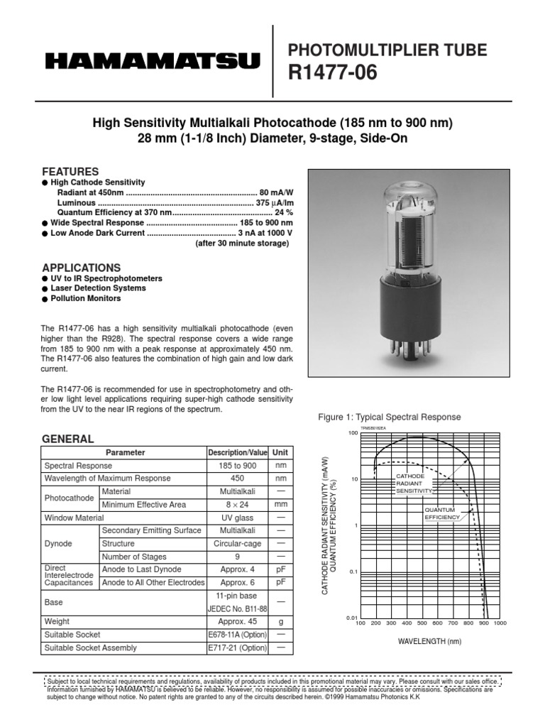 PMT Specifications | PDF | Electromagnetism | Electricity