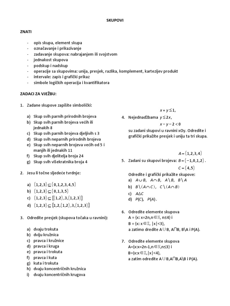 Skupovi | PDF