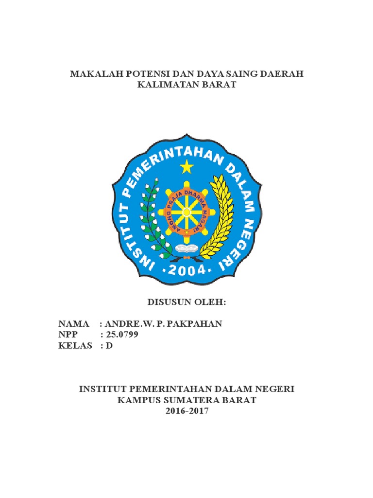 Makalah Potensi Dan Daya Saing Provinsi Kalimantan Barat | PDF | Perjalanan Makalah Potensi Dan Daya Saing Provinsi Kalimantan Barat | PDF | Perjalanan