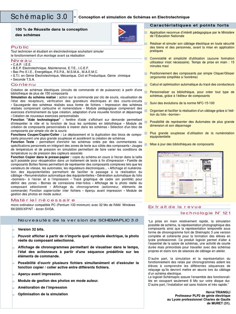 Schémaplic 3.0 : Simulation Électrotechnique | PDF | Automation ...