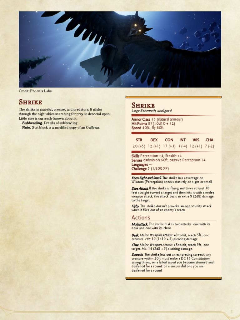 Behemoth Stat Blocks and Details | PDF | Leisure