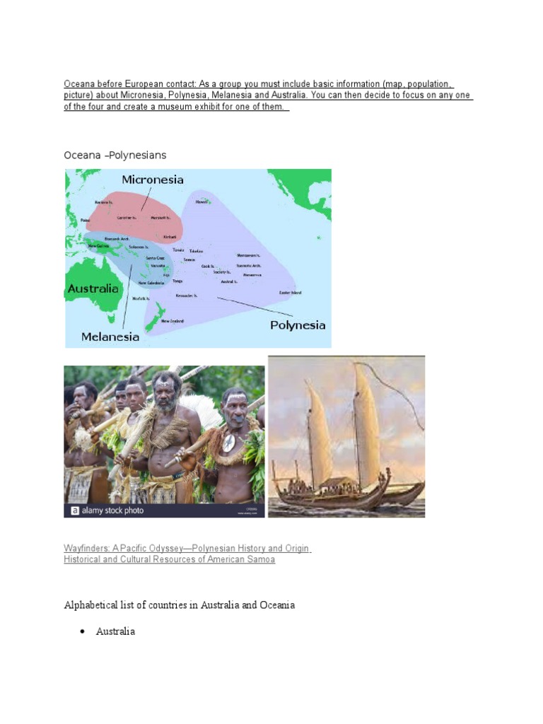 The Oceania People | PDF | Oceania | Polynesia