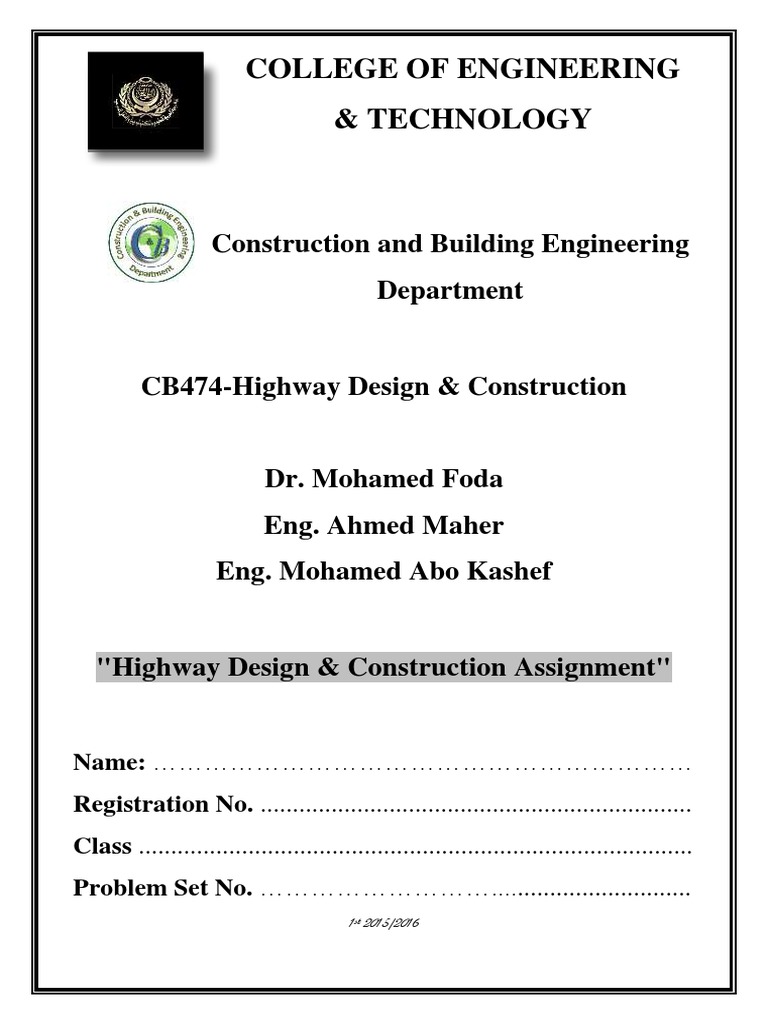 Cover Page of CB474-Highway HW | PDF