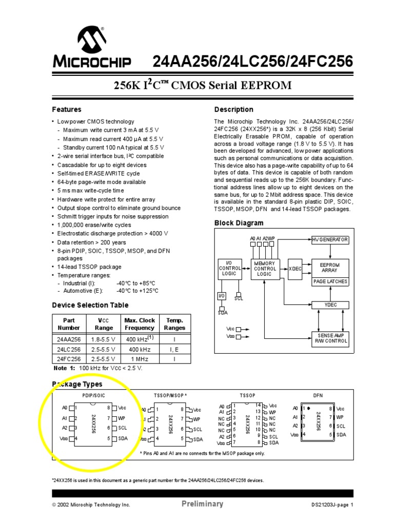 EEPROM - 24LC256 | Bit | Pointer (Computer Programming)