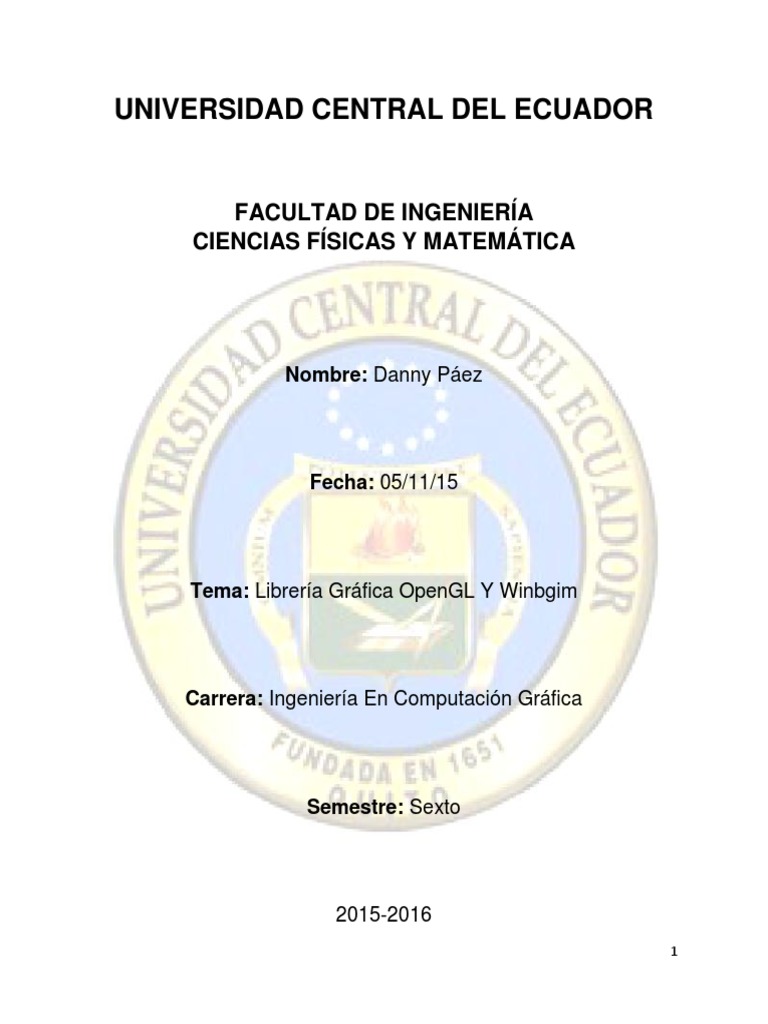 Librería Gráfica Opengl Y Winbgim Pdf Software Áreas De Informática 