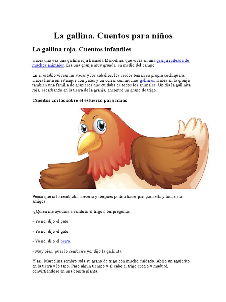 La Gallina Cuento de Niños