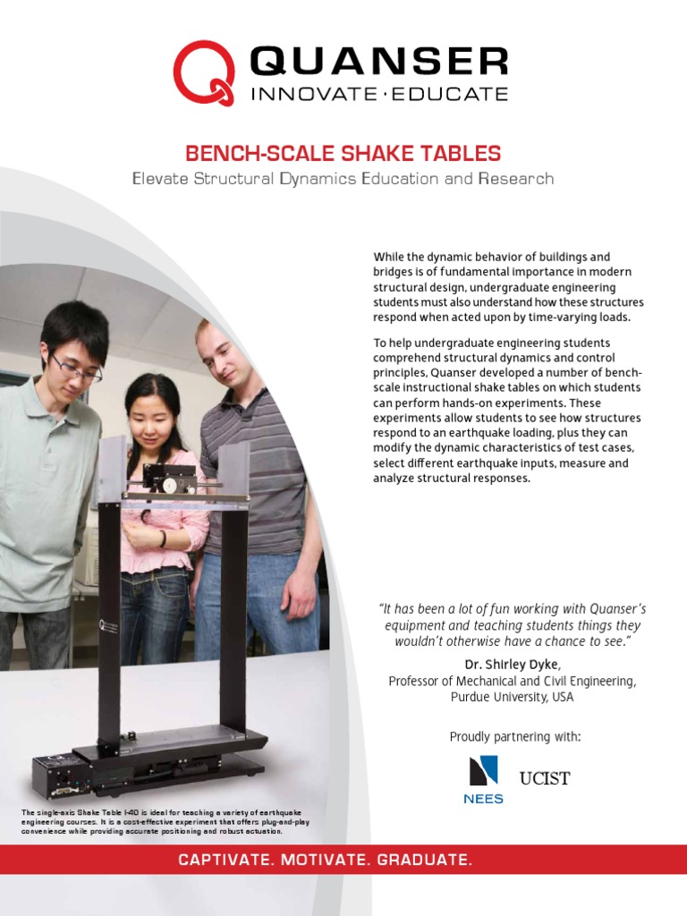 Shake Tables and Smart Structures System | PDF | Accelerometer ...