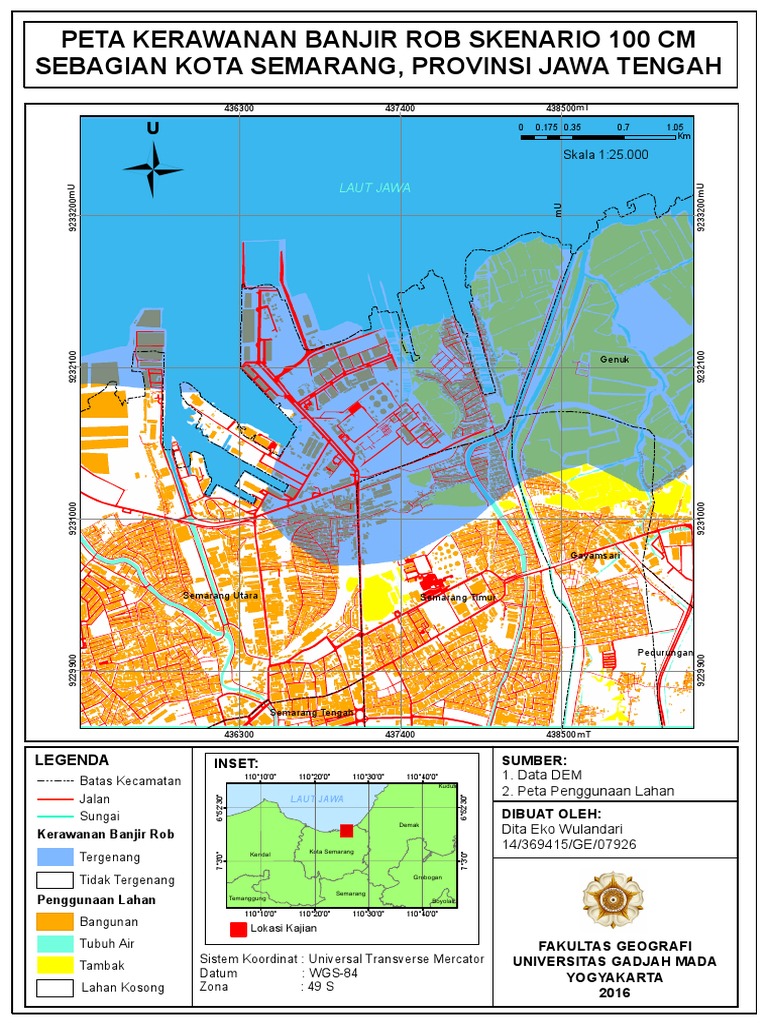 Peta Kerawanan Banjir Rob Semarang | PDF | Griya & Taman | Teknologi ...