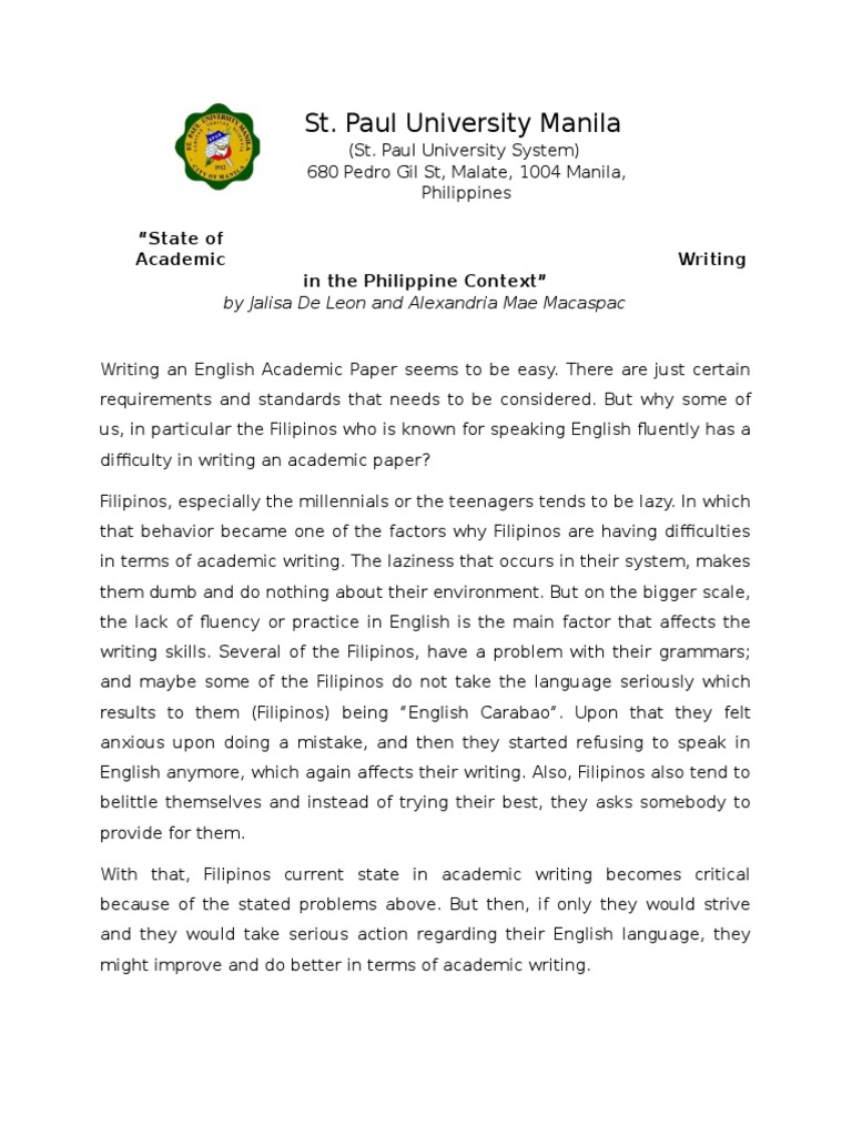 Challenges in Filipino Academic Writing | PDF | Foreign Language Studies
