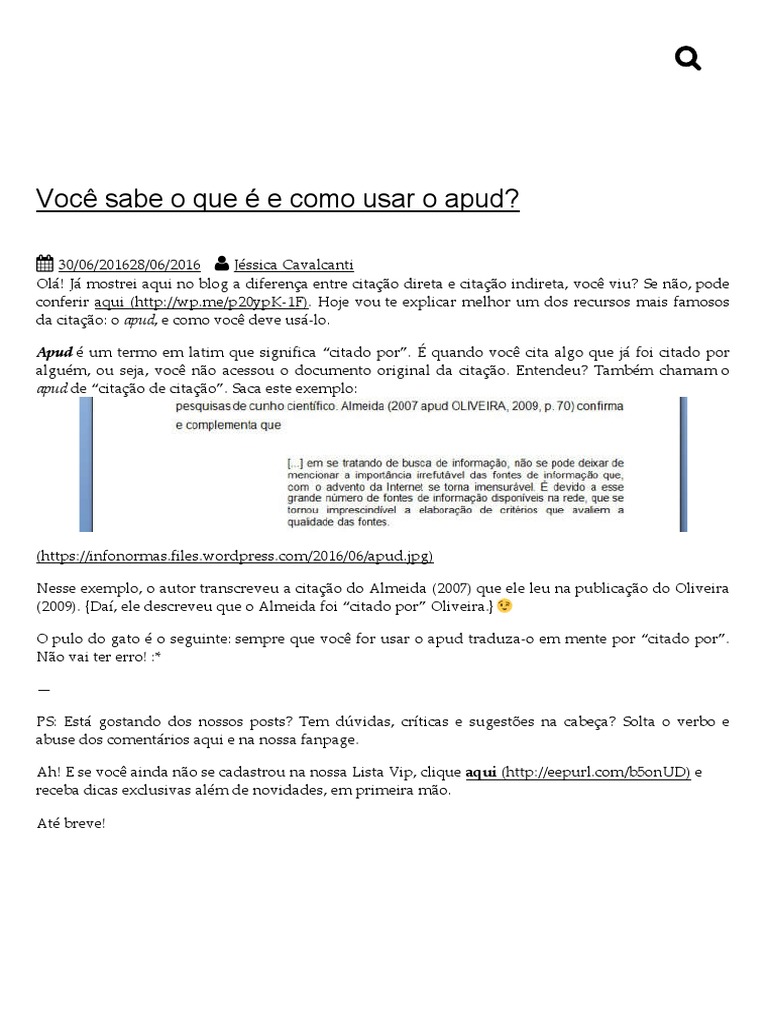 Você Sabe o Que É e Como Usar o Apud | PDF