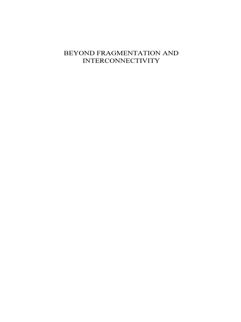 Beyond Fragmentation and Interconnectivity | PDF | Governance | Public ...