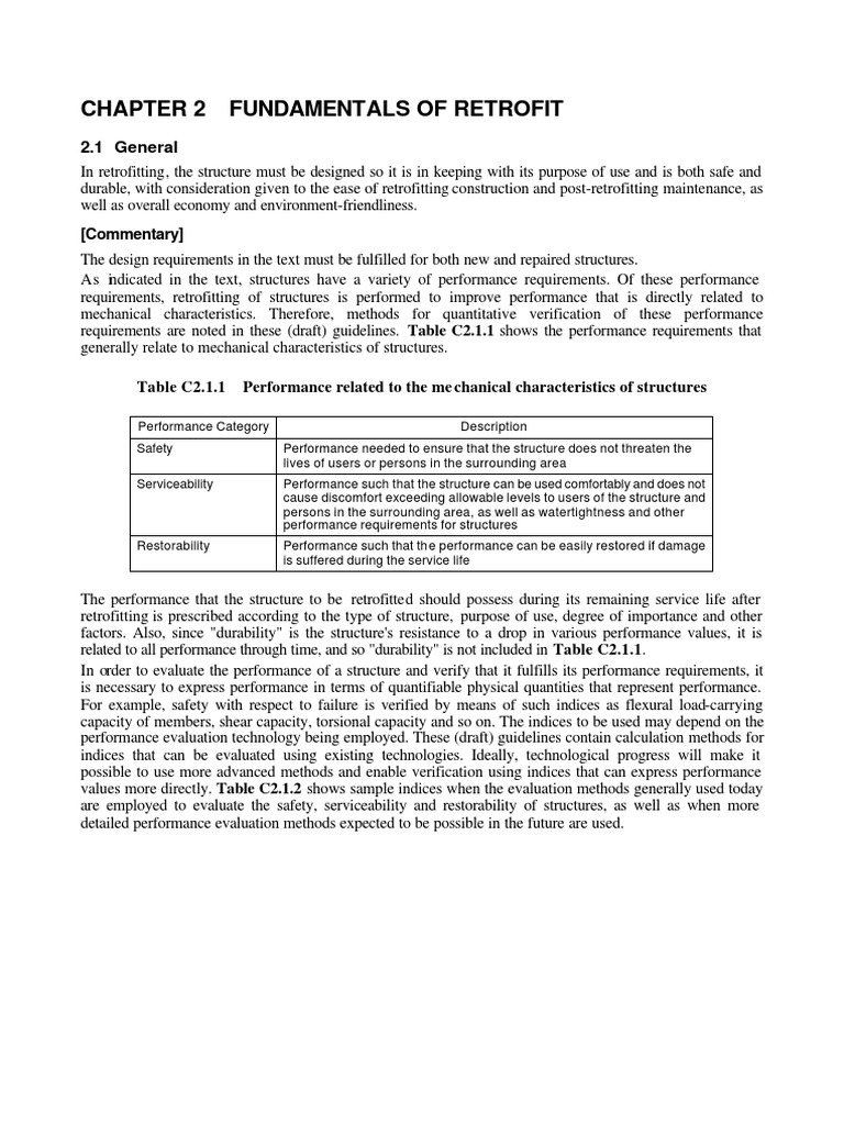 Chapter 2 Fundamentals of Retrofit: 2.1 General | PDF | Verification ...