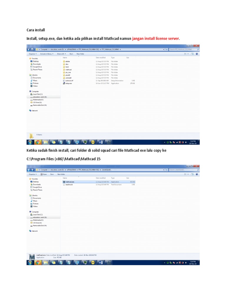 Cara Install Mathcad Baru | PDF
