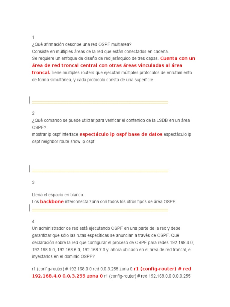 Ccna3 CAPITULO 6 Ospf | PDF | Enrutador (Computación) | Protocolos de internet