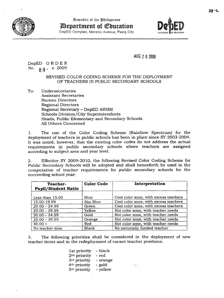 DO - s2009 - 088 Revised Color Coding Scheme in The Deployment of ...