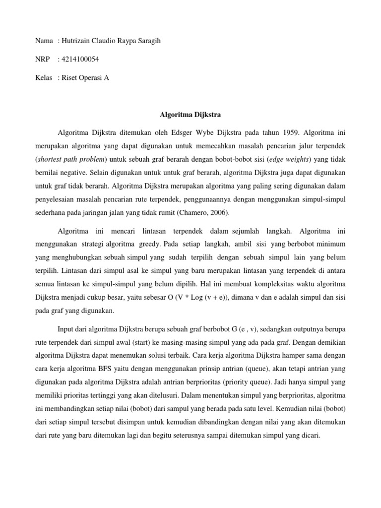 Algoritma Dijkstra | PDF