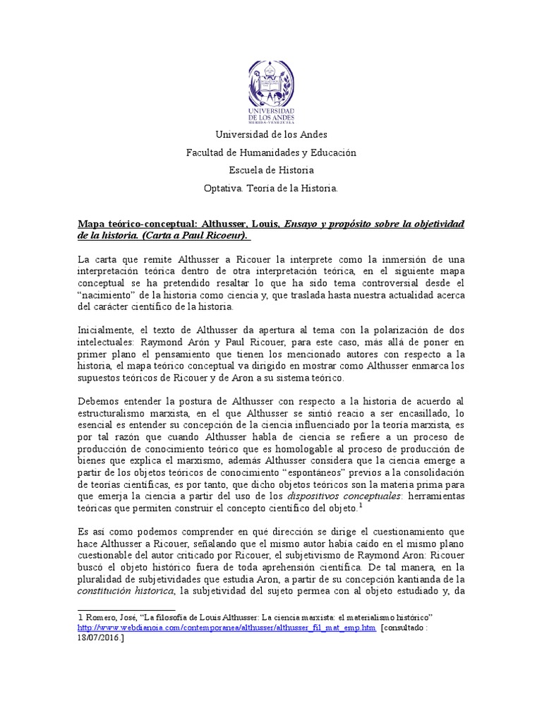 Mapa Conceptual. Althusser TEXTO | PDF | Louis Althusser | Science