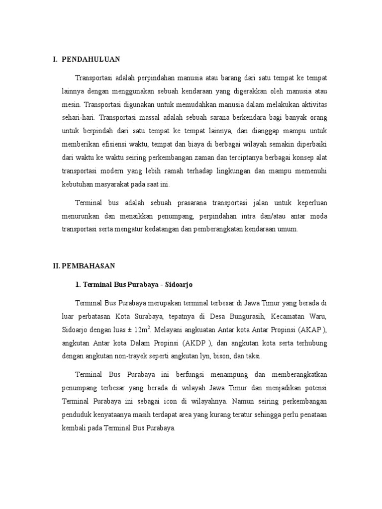 Layout Terminal Di Indonesia | PDF