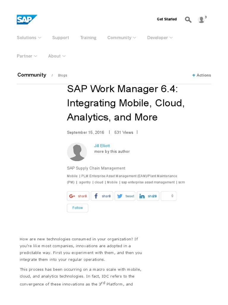 SAP Work Manager 6.4: Integrating Mobile, Cloud, Analytics, and More ...