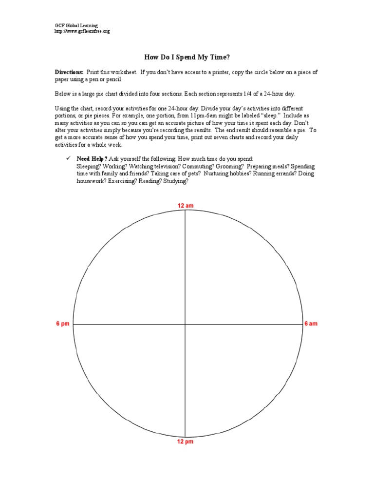 Daily Time Management Worksheet | PDF